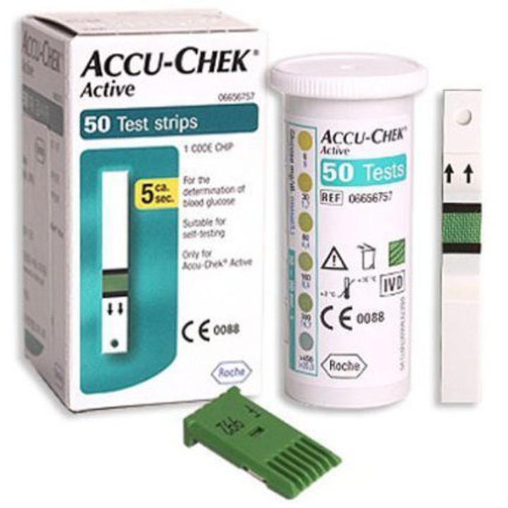 Accu-Chek Active Blood Glucose Test Strips 50 Pcs | Daraz.com.bd
