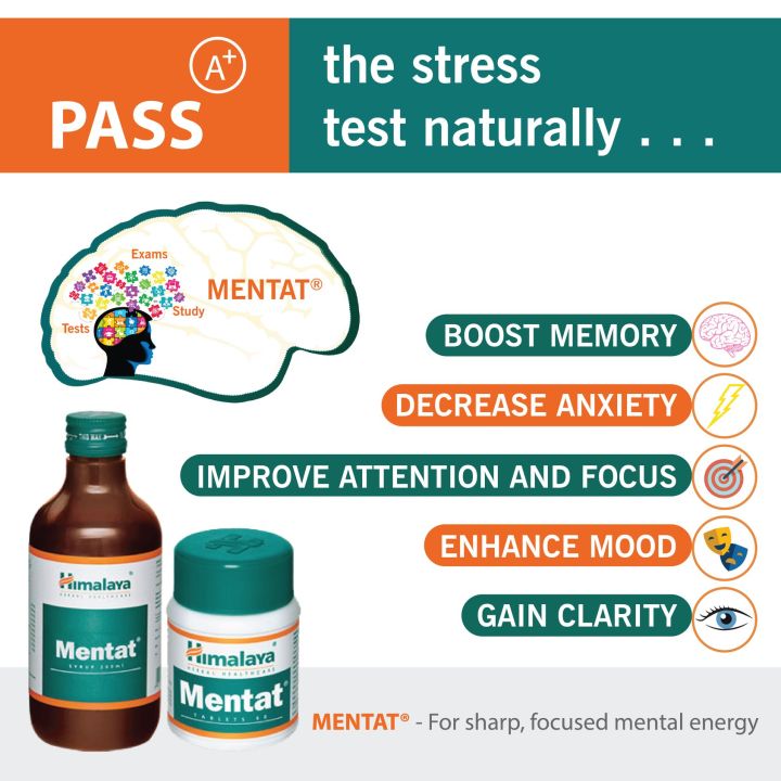 Himalya Mentat Net Quantity 60 Tablets - Boost Memory, Improve Focus ...