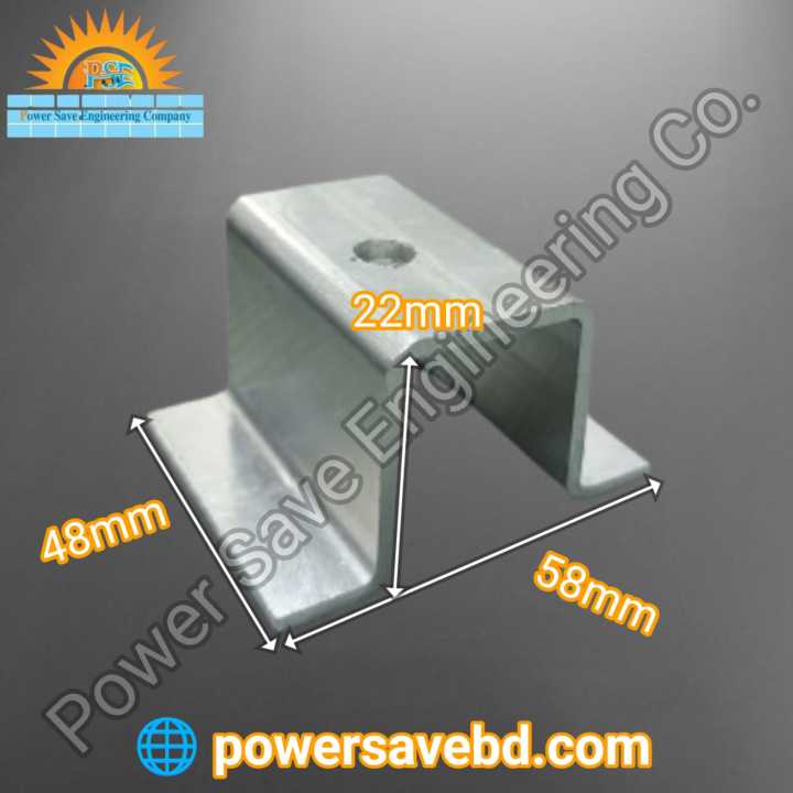 1 set Aluminum Solar Panel Mount Mid Clamp 25 mm/ Solar U clamp | Daraz ...