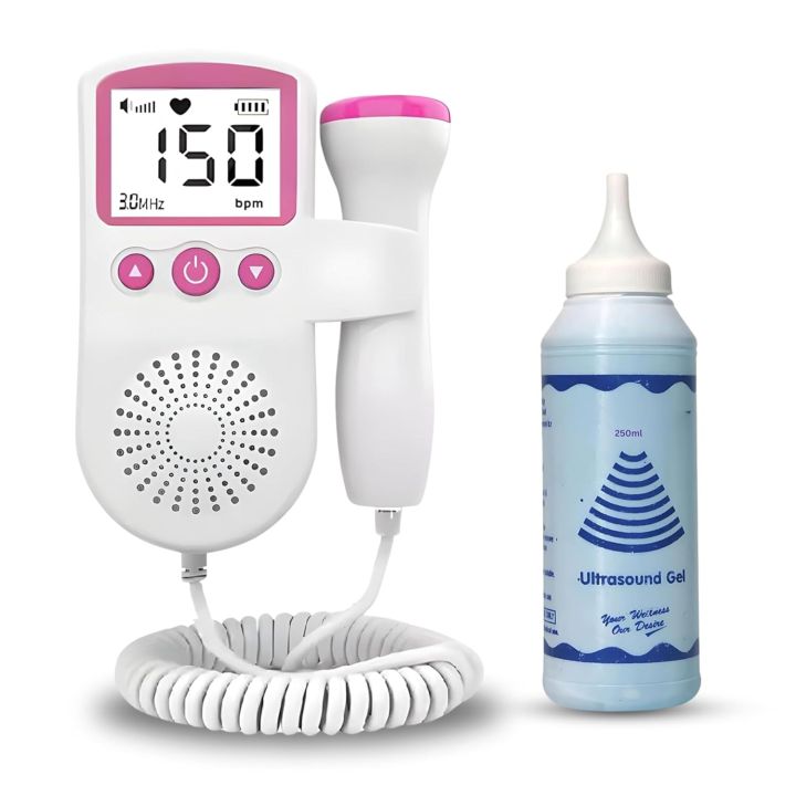 Doppler Fetal Rate Monitor Baby Fetal Sound Heart Detector LCD Display ...