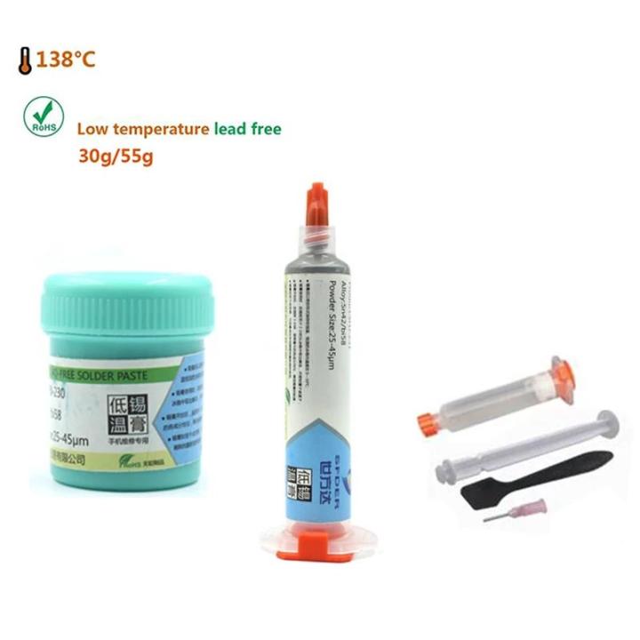 Lead-Free Tin Soldering Paste 138℃ Low Temperature Repair Welding Flux Solder for BGA SMD Solder ...