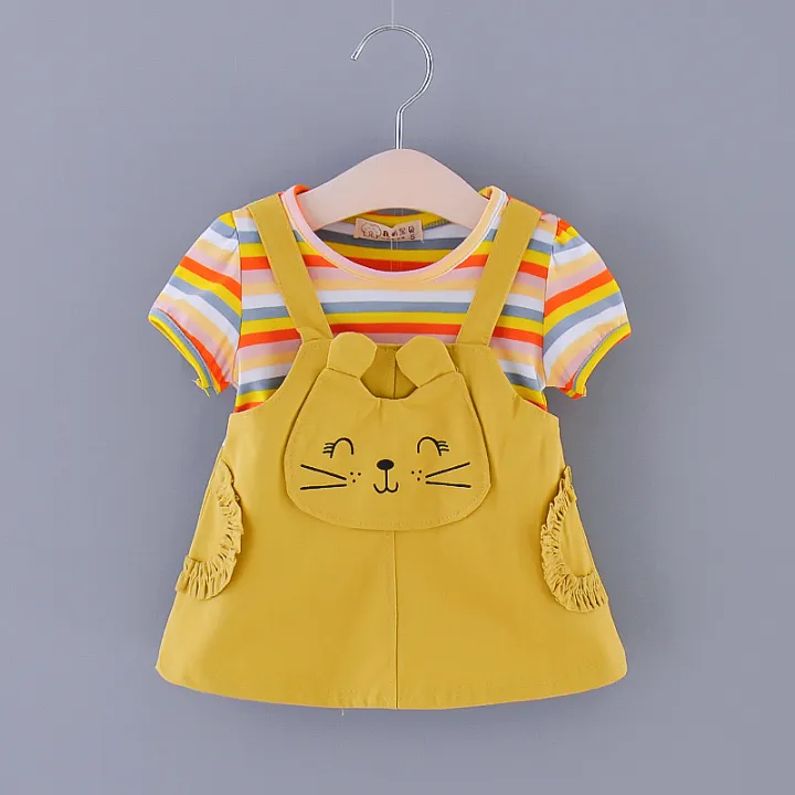 【World Supermarket 2021】(New) newborn baby clothing summer color stripe ...