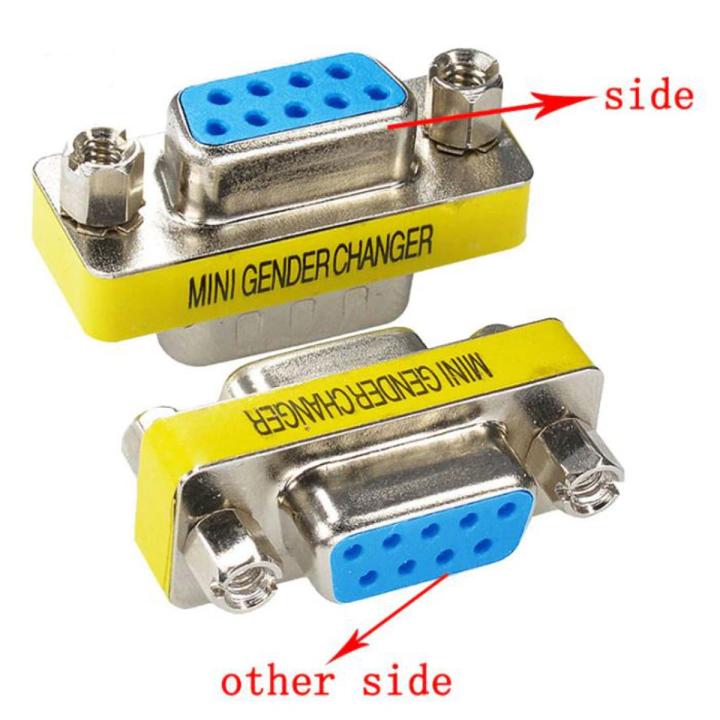 9 Pin RS-232 DB9 Female to Female F Serial Cable Gender Changer Coupler ...