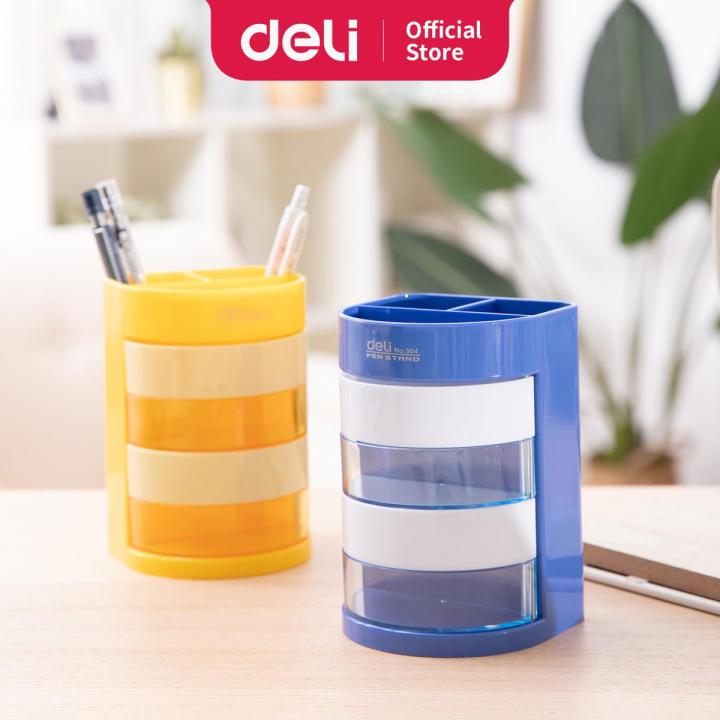 Deli 904 Versatile Pen Holder Pen Tray Pen Stand with small drawer ...