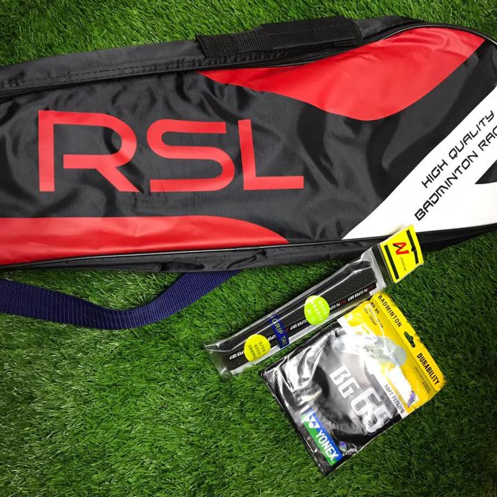 RSL Badminton Racket With Yonex BG 65 String & A1 Grip Combo | Daraz.com.bd