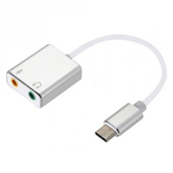 (New) type C connector sound card splitter external USB sound card ...