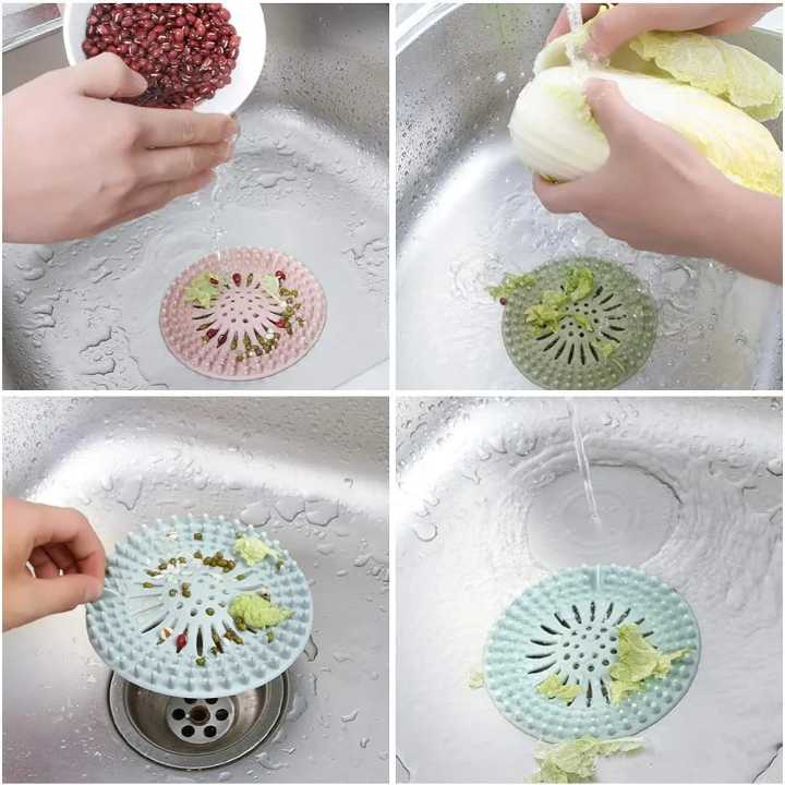 Anti clogging silicone drain pool sink sewer debris filter net shipping ...