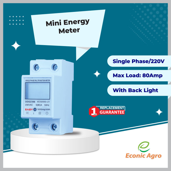 Mini Energy Meter Single Phase With LCD Digital Display. | Daraz.com.bd