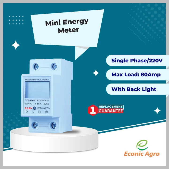 Mini Energy Meter Single Phase With LCD Digital Display. | Daraz.com.bd