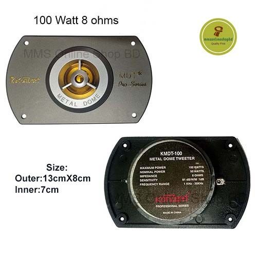 100W Tweeter Horn Speaker 8 Ohms Tweeter 4 Inch 100W Dome Tweeter ...