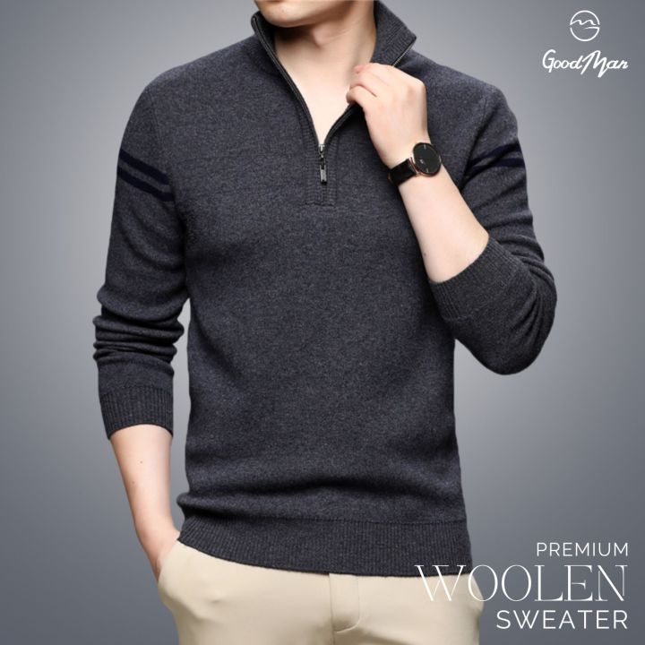 GoodMan Premium Quality Dark Gray Color High Neck Full Sleeve Zipper ...