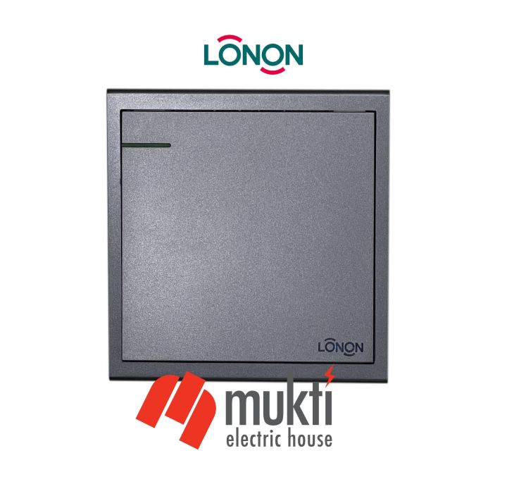 LONON K5 Series 16A One Gang Grey Electrical Wall Outlet Switch Socket ...