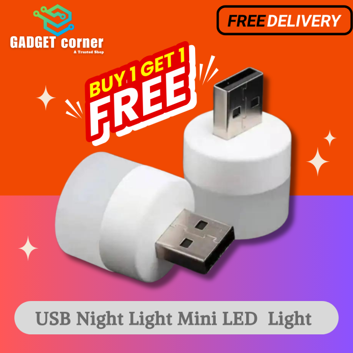 USB Night Light Mini LED Night Light USB Plug Lamp Power Bank Charging USB Book Lights | Daraz ...