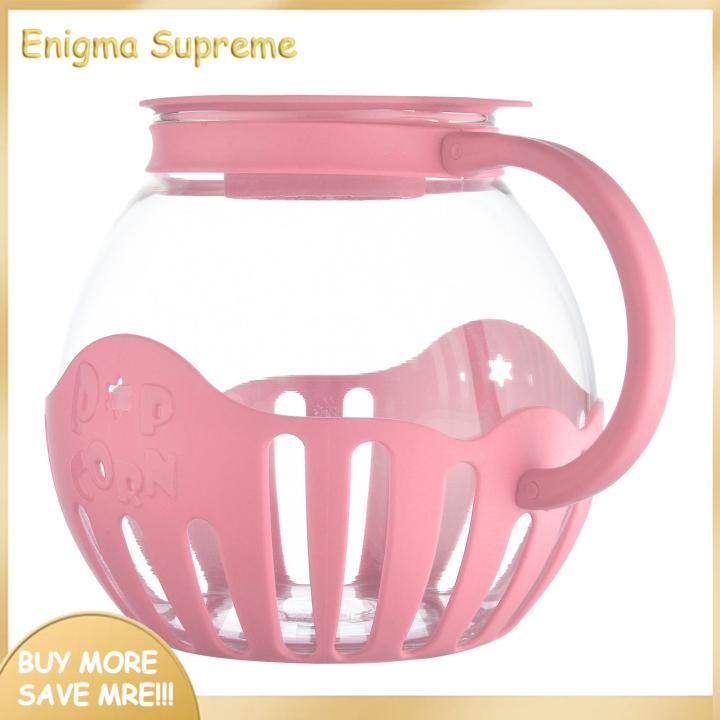 Enigma- Borosilicate Glass Popcorn Maker 3-in-1 Glass Microwave Popcorn ...