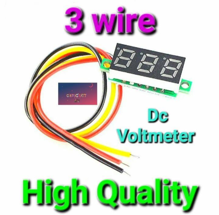 DC 0-100V Voltmeter 0.28 inch Three-Wire Mini LED Digital Three line ...