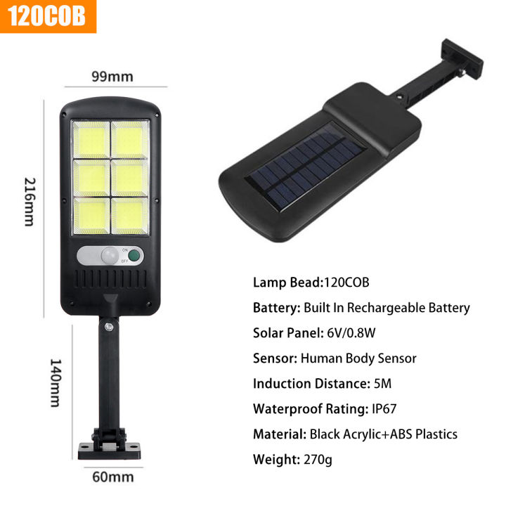 Light up life LED Solar Street Light Rador PIR Motion Sensor Rotate 180 ...