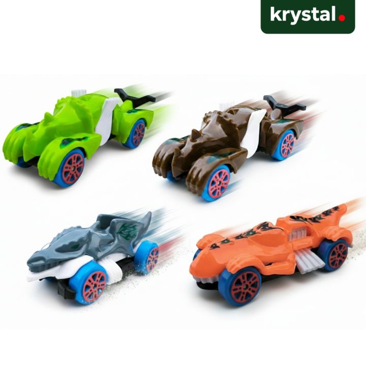 【Krystal】Mini Dino Push Toy Car – Durable ABS, Kids 3+, Fun Racing ...