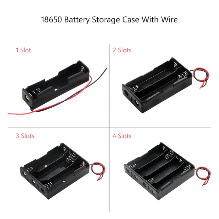 18650 3.7V Battery Holder Storage Box Container Power Bank Case Cases ...