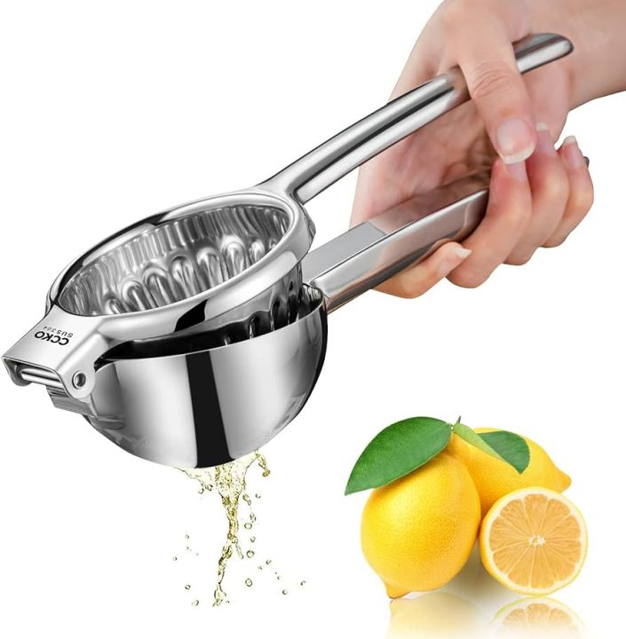 Stainless Iron Tong Manual Lemon Squeezer Lebu chipper fruits juicer ...