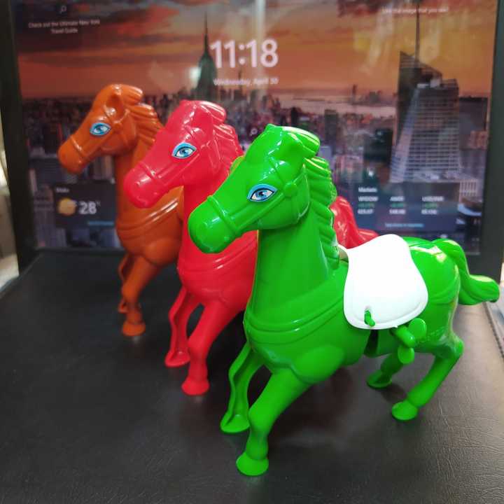 Clockwork jumping horse Simulation animal plush jumping stail children ...
