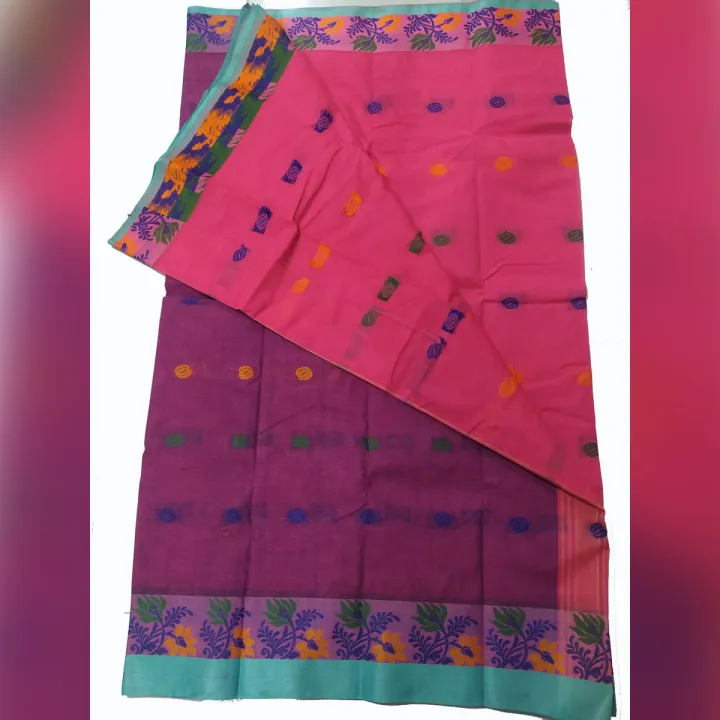 Tangail pure cotton misti colour saree | Daraz.com.bd
