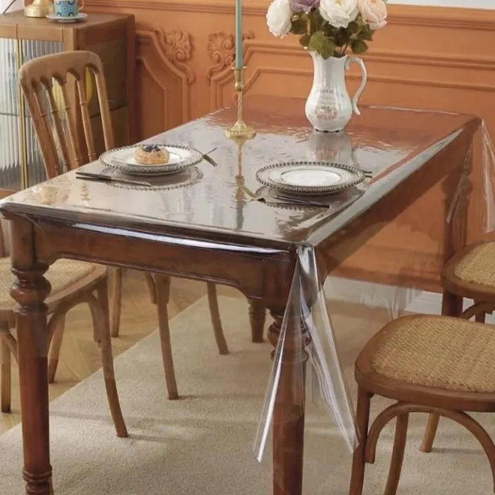 PVC 1,2mm 6 seater Waterproof Oilproof Thin Soft PVC Table Cloth ...