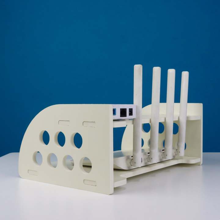 Router Stand – Round Cut New Design – White Color | Daraz.com.bd