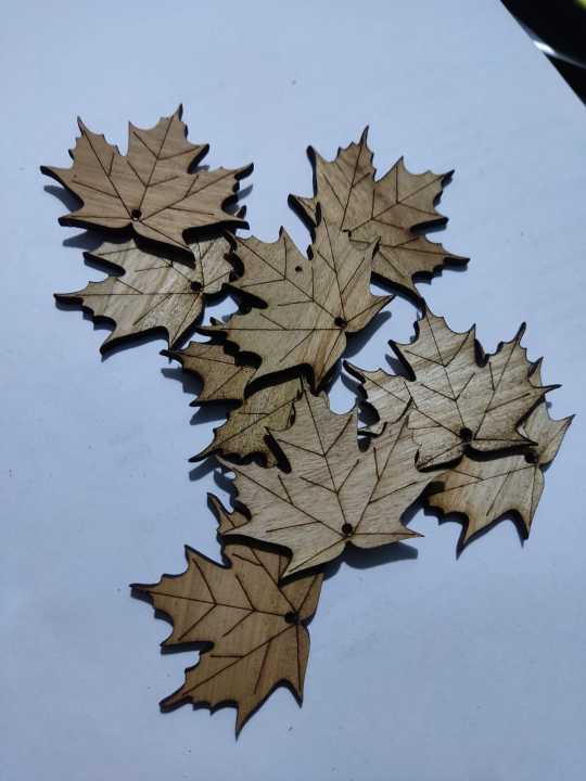 5 to 200 pcs Maple leaf wood (without ring) | Daraz.com.bd