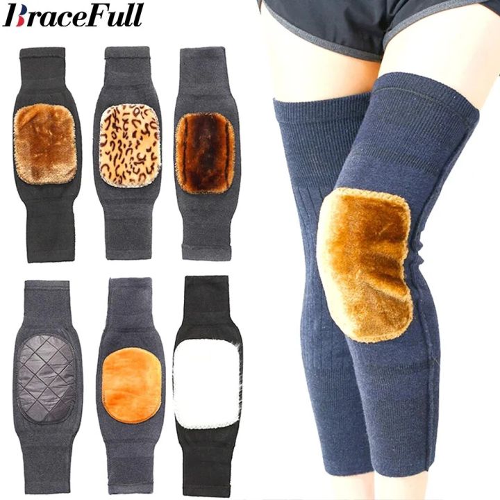 1Pair Winter Knee Brace Thermal Leg Knee Warmer Sleeve for Women Men ...