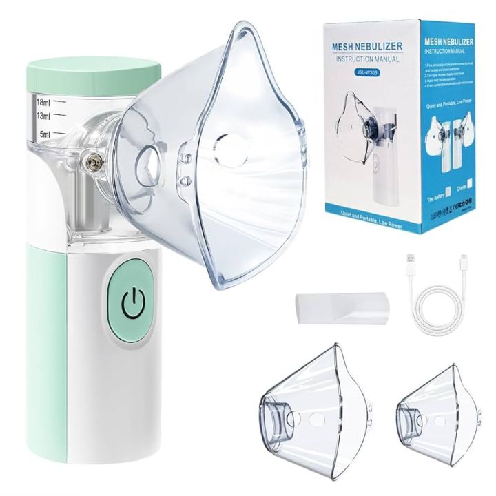 Mesh Nebulizer Silent Portable Steam Inhaler – Fine Mist Ultrasonic ...