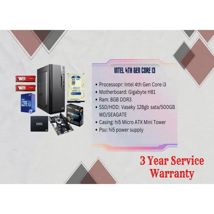 Desktop Computer Intel 4th Gen Core i3 | Daraz.com.bd