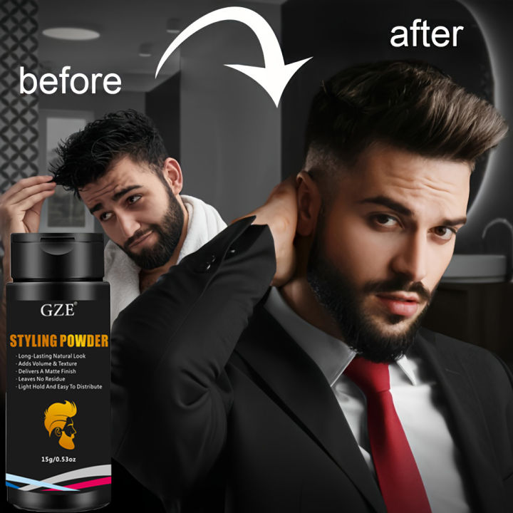 GZE Styling Powder For Boy Matte Dust Hair- Natural Look Mens Powder ...
