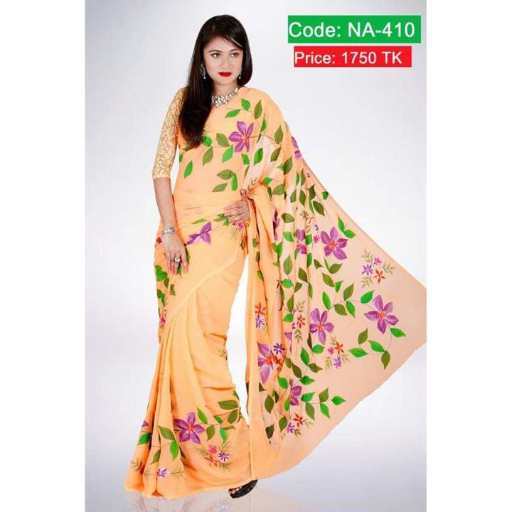 Exclusive Designer Hand Print Half Silk Saree / Dhupian Silk Saree ...