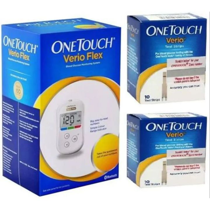 One Touch Verio Flex Meter OneTouch Verio Flex Blood Glucose Meter ...
