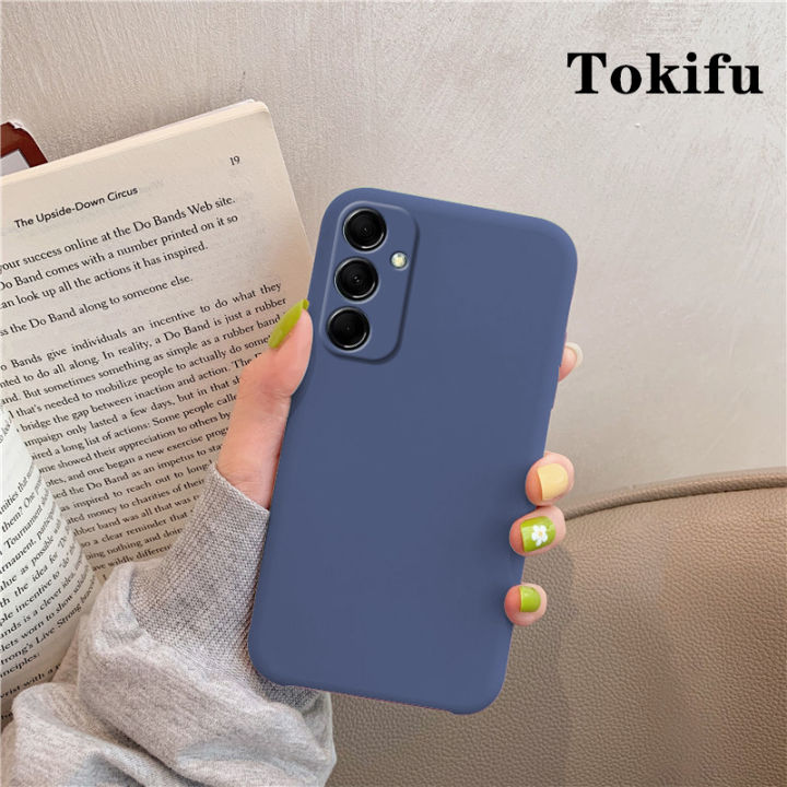 Tokifu For Samsung Galaxy M14 Case Liquid Silicone Soft Gel Shockproof ...