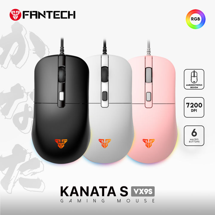 FANTECH VX9S Kanata S Wired Gaming Mouse RGB Programmable & 6 Macro ...
