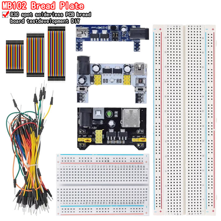 3.3V/5V MB102 Breadboard power module+MB-102 830 points Prototype Bread board for arduino kit ...