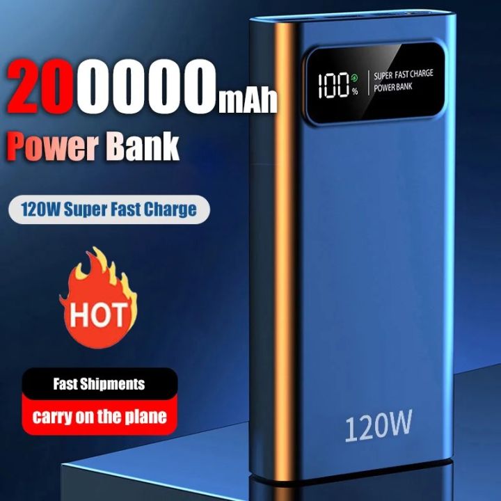 200000mah Power Bank 120w Super Fast Charging Battery High Capacity ...