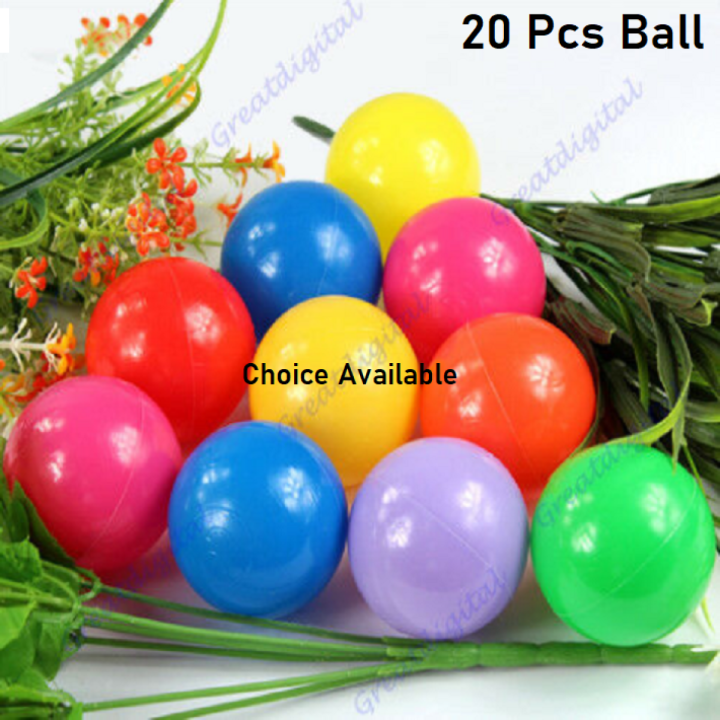 Colored Plastic Kids Ball 20 pcs | Daraz.com.bd