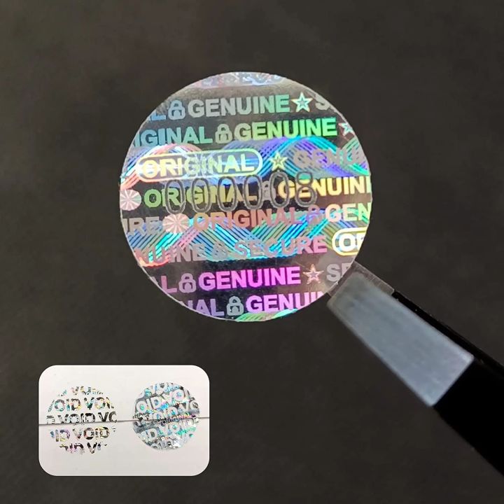 280/580pcs Circular tamper proof hologram stickers custom warranty seal ...