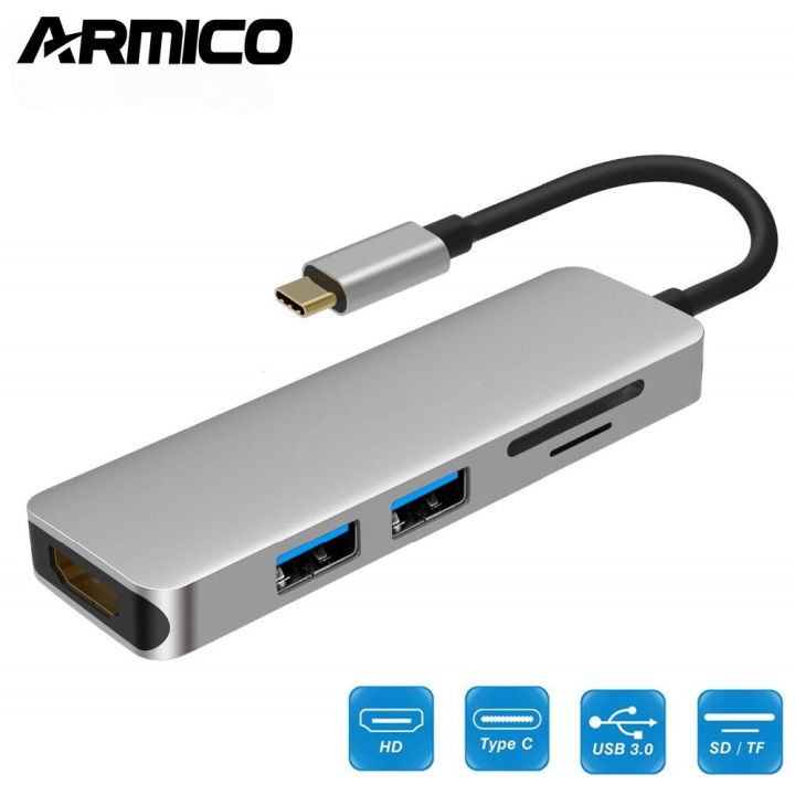 （NEW）ARMICO Thunderbolt 3 hub usbc Dock USB Type C to HDMI USB3.0 cable ...