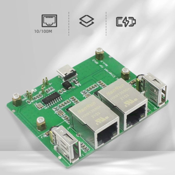 Dual Ethernet Board USB HUB for RaspberryPi Zero 2W High Quality ...