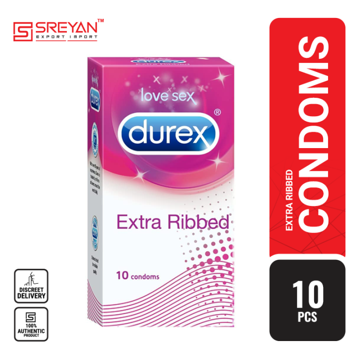 Durex Extra Ribbed and Dotted Condom - 10Pcs Pack(Made In India ...