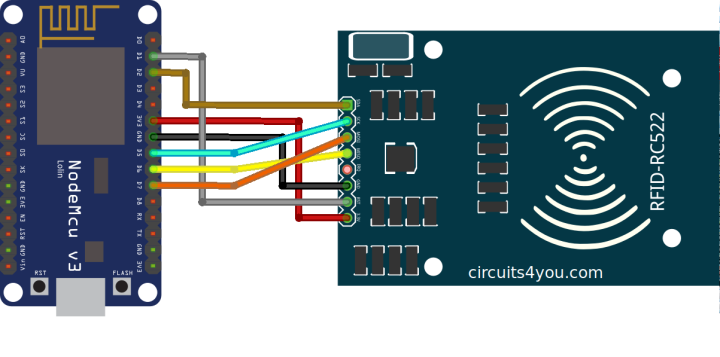 RFID Card Reader Module 13.56MHz, MF-RC522 interface with NodeMCU using Arduino | Daraz.com.bd
