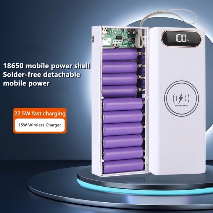 Power Bank Shell, 16 X 18650 Battery Power Bank Case DIY Kit, 22.5W ...