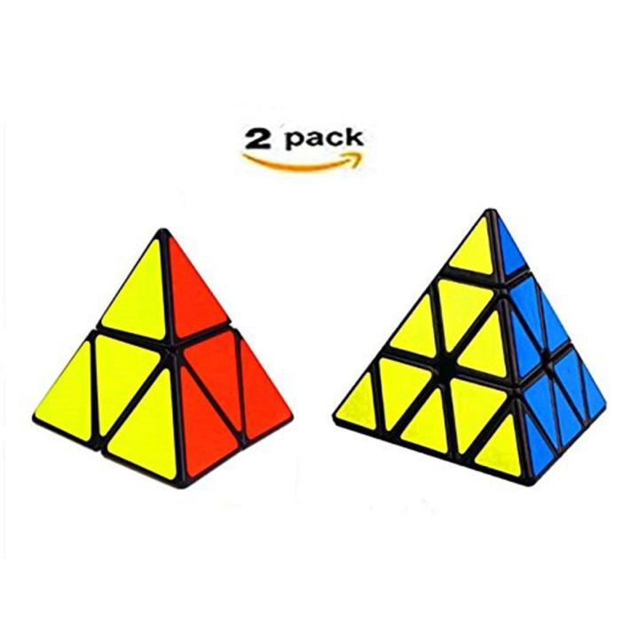 【happy one】CuberSpeed 2x2 Pyramid & 3x3 speed cube Puzzle Black QiYi ...