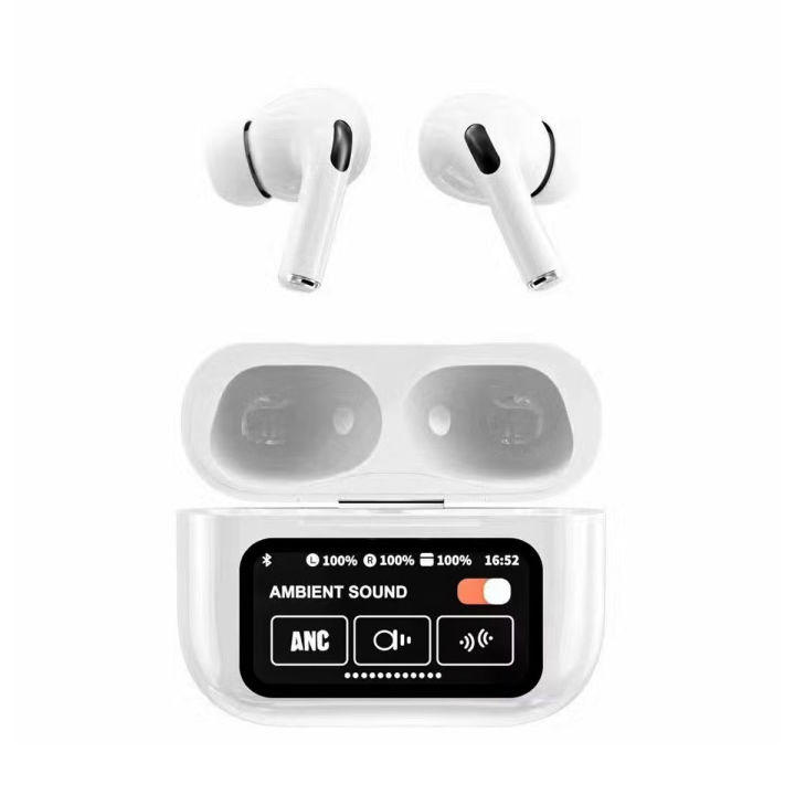 A9 Pro ANC Wireless Earbuds with LCD Smart Color Screen - Noise ...