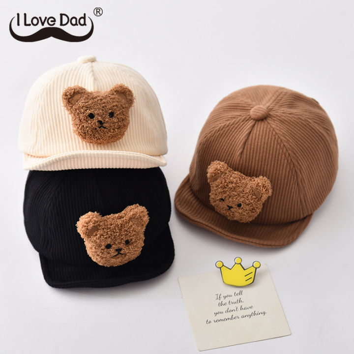Kids Baseball Caps Cartoon Boys Girls Corduroy Keep Warm Peaked Cap ...