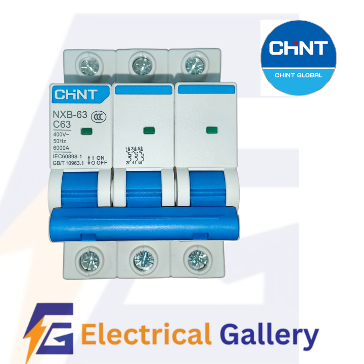 CHINT MCB 3P | NXB-63 Miniature Circuit Breaker | TP 06A 16A 32A 40A ...
