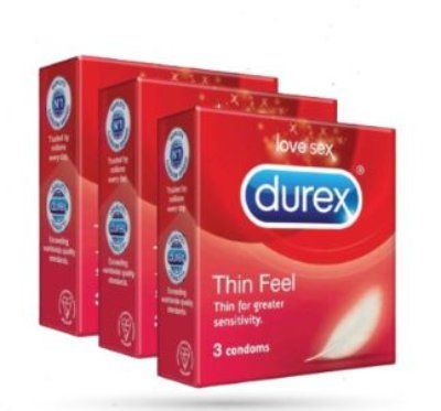 Durex - Thin Feel Condom - Combo Pack - 3 Pack | Daraz.com.bd
